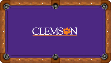 Clemson Tigers 7 foot Custom Pool Table Felt | CueSight.com