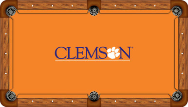 Clemson Tigers 7 foot Custom Pool Table Felt | CueSight.com
