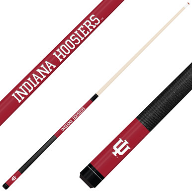 Indiana Hoosiers Engraved Crimson Pool Cue - White | CueSight.com