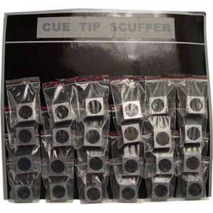 Aluminum Cue Tip Scuffers, Card of 24 | CueSight.com