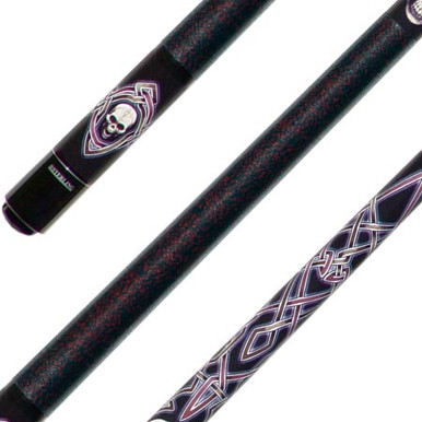 Sterling Tribal Skull Pool Cue | CueSight.com