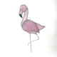Pink Flamingo Art Glass Suncatcher