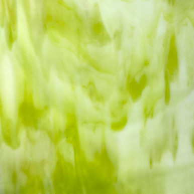 Sheet Glass - 92 (Chartreuse Green (690), White) Opalescent Combination