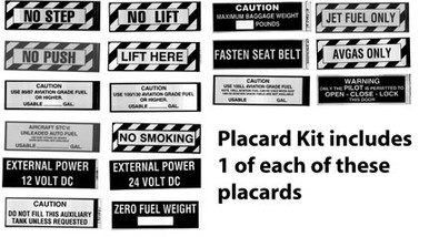 Placard Sample Kit - Pilot Stuff Online