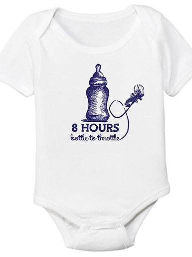 8 Hours Bottle to Throttle Baby Onesie - Pilot Stuff Online