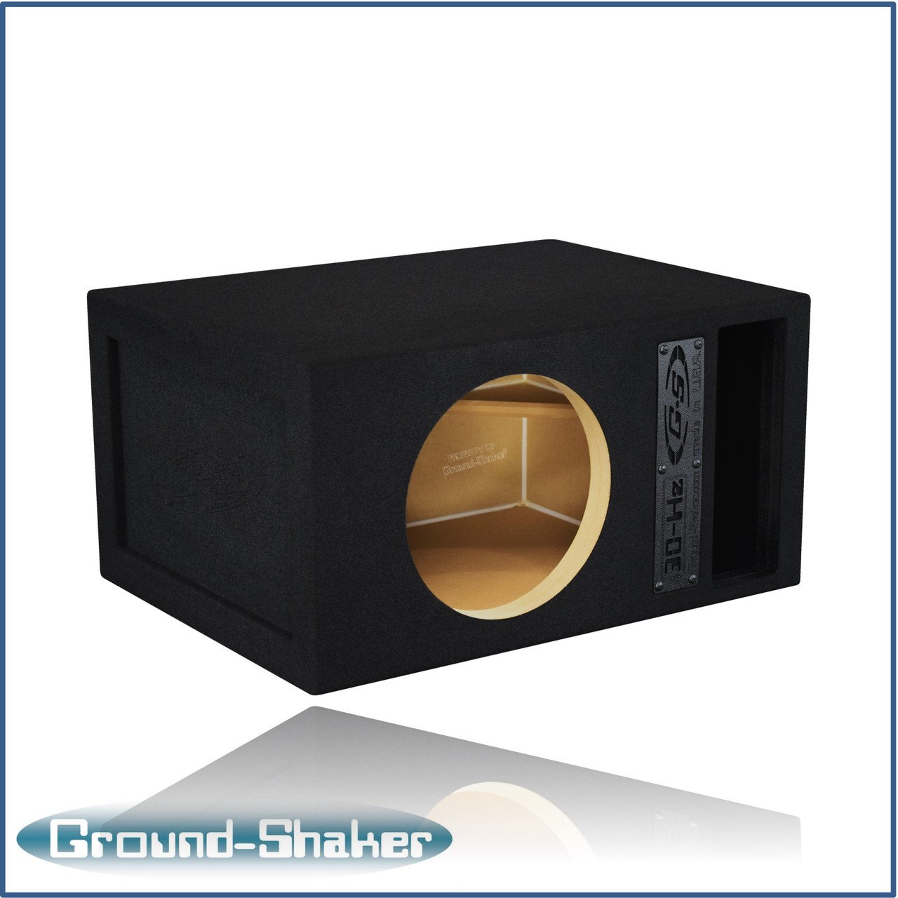 Ground Shaker 30HZ110B Black 10" Single Competition Ported Sub Box ...