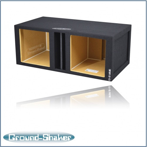 Ground Shaker NPKK212B Black 12" Dual Slot Center Ported Sub Box ...