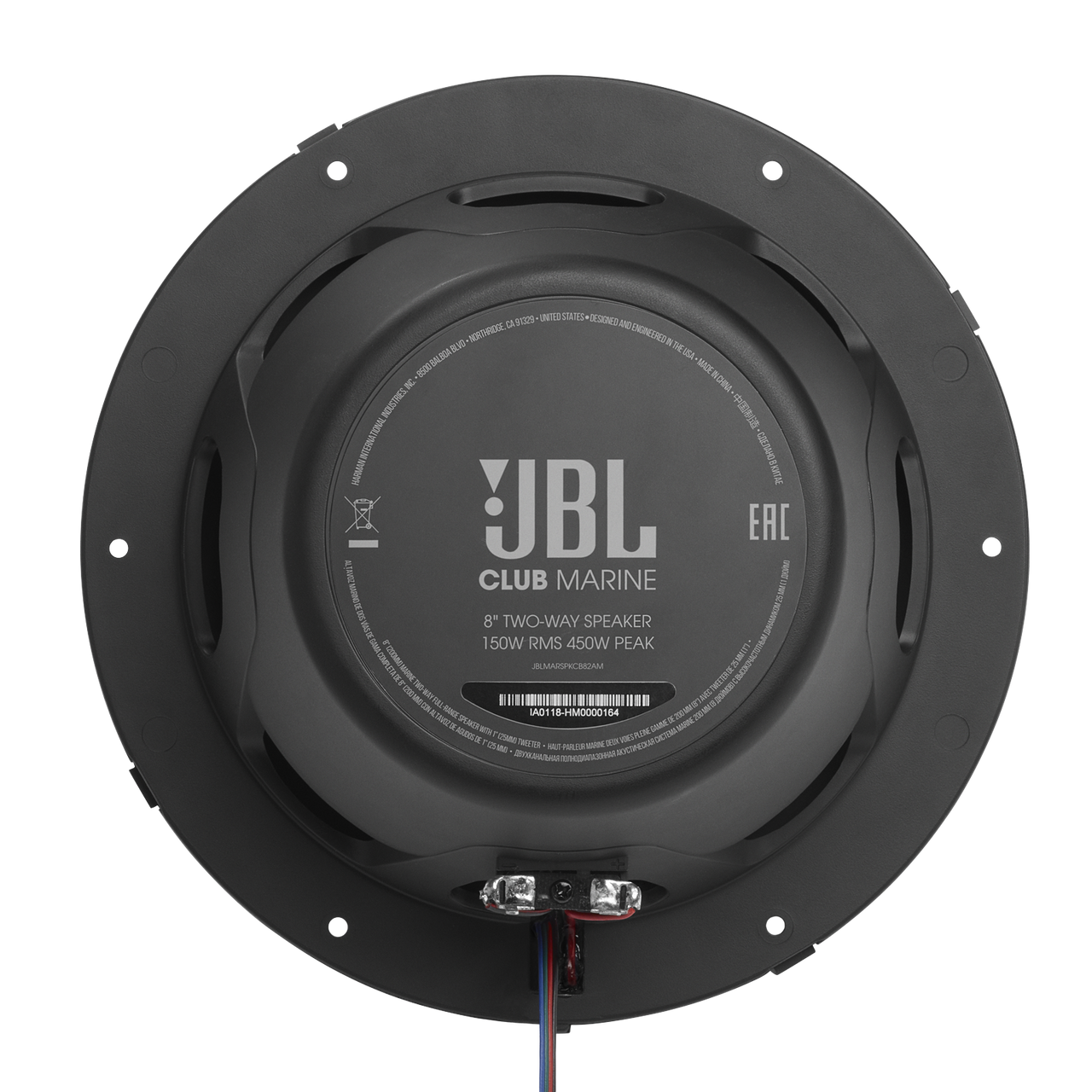 JBL Club Marine 82 8" 150W RMS 2-Way Marine Speakers with RGB LED ...