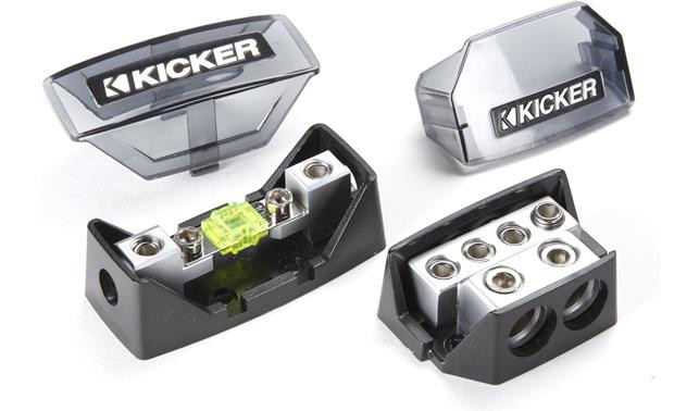 Kicker PKD4 4-Gauge dual amplifier power wiring kit - Singh Electronics