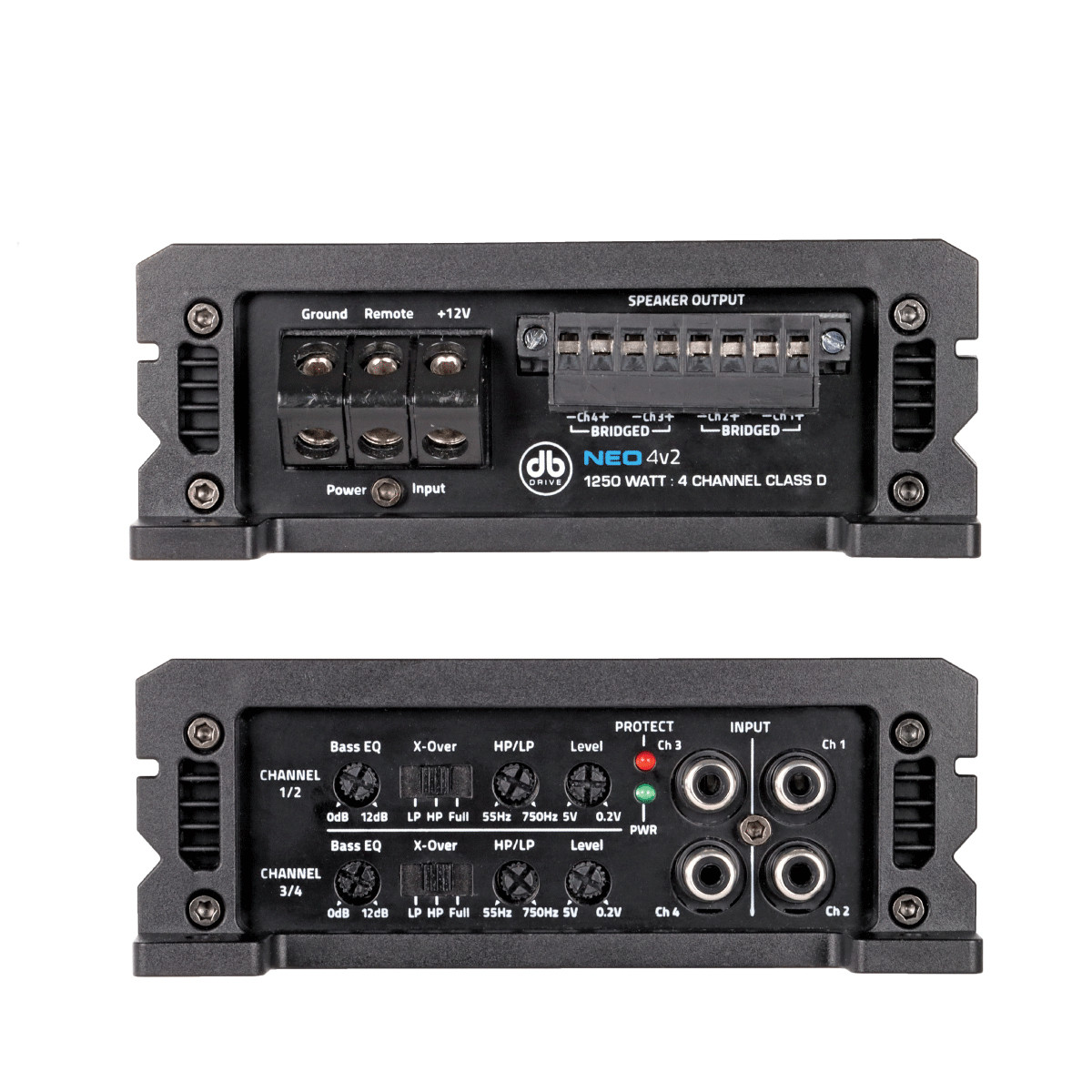 DB Drive NEO4V2 NEO Series 4-Channel Marine Amplifier - 125W RMS x 4 ...