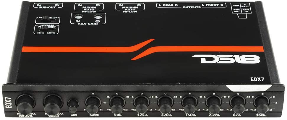 DS18 EQX7 High Volt 7-Band Equalizer with High Level Input and Auto ...