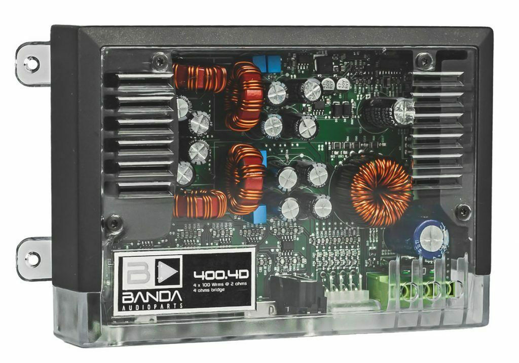 Banda Audioparts 400.4CLEAR 4 Channel 100 watts Audio Amplifier ...