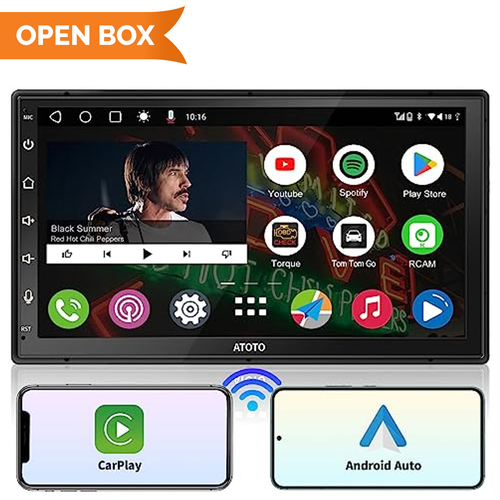 Atoto A6 PF 7" QLED Touchscreen Double-DIN Car Stereo with Wireless ...