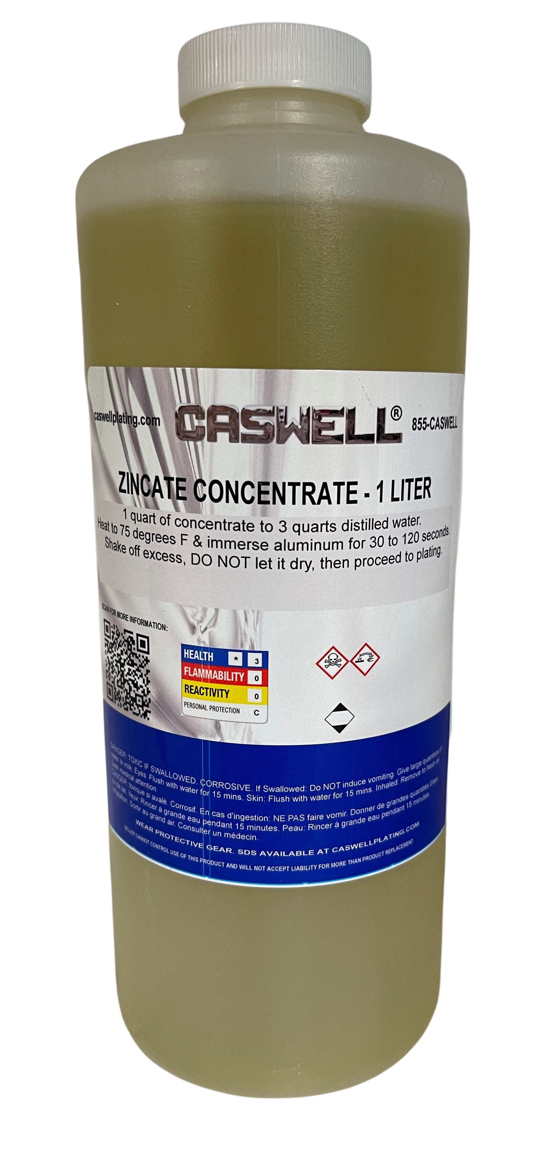 ZINCATE CONCENTRATE - 1 LITER - Caswell Inc