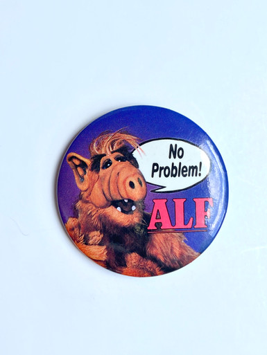 VINTAGE 1986 ALF "NO PROBLEM" PIN - THE LINT SHOP