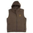 Browning Packable Puffer Hooded Vest Major Brown M - Tactical Surplus USA