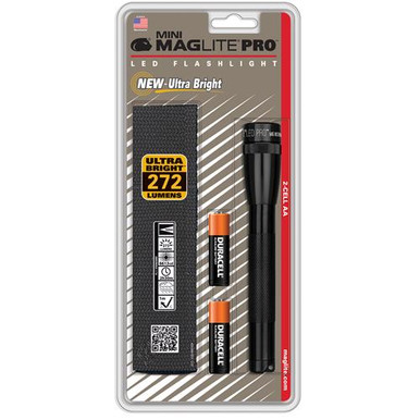 Sp2p Mini Maglite Pro 2 Aa-cell Led Flashlight W/ Holster - Tactical Surplus USA
