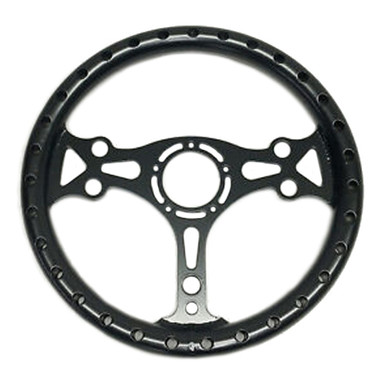 13in Black Alum. Dished Steering Wheel - Tactical Surplus USA