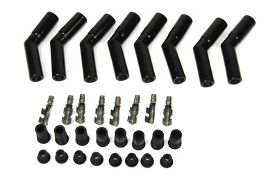Ceramic Spark Plug Boot Kit 45-Deg 8pk Black - Tactical Surplus USA