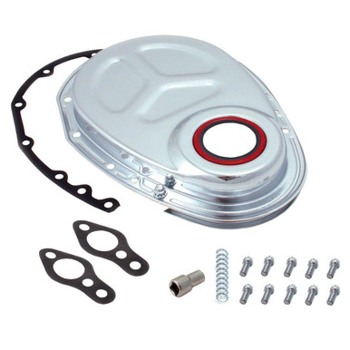 SBC Timing Chain Cover Kit Chrome - Tactical Surplus USA