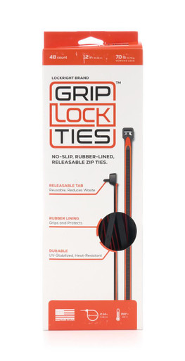 Zip Ties 12in Releasable Black / Red 48pk - Tactical Surplus USA