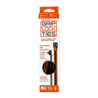 Zip Ties 8in Releasable Black / Orange 24pk - Tactical Surplus USA