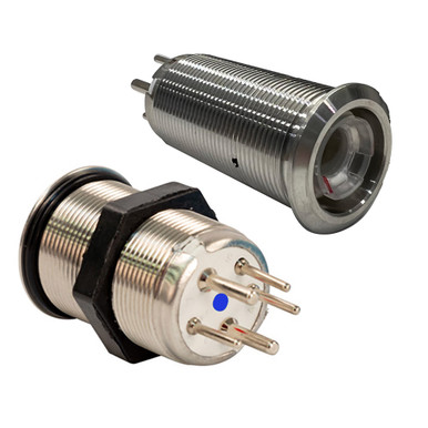 Bluewater 22mm Inrush Push Button Switch Off/On/On - Blue/Green/Red LED ...