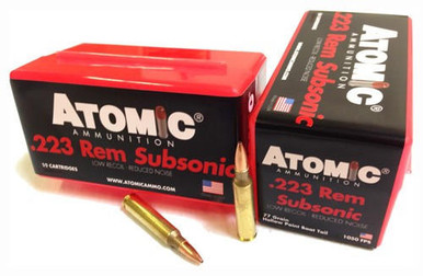 Atomic 223 Rem Subsonic 77gr - Nosler Bthp 50rd 10bx/cs