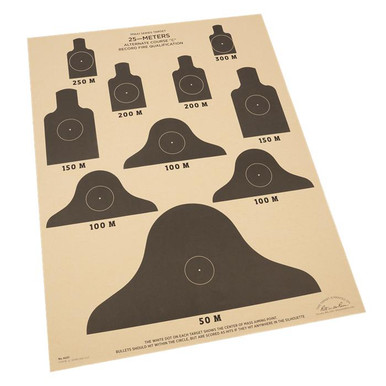 25 Meter Alt-c Qualification Targets (17'' X 22'') - Tactical Surplus USA