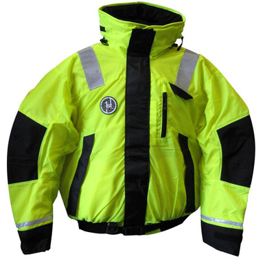 First Watch AB-1100 Flotation Bomber Jacket - Hi-Vis Yellow/Black - XXL ...