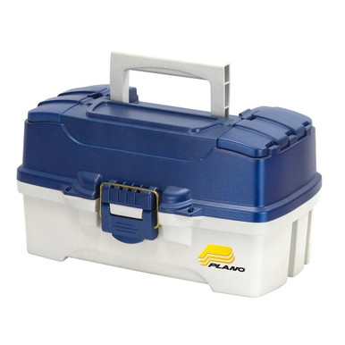 Plano 2-Tray Tackle Box w/Duel Top Access - Blue Metallic/Off White - Tactical Surplus USA