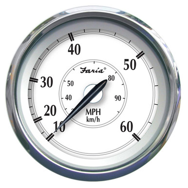 Faria Newport SS 4" Speedometer - 0 to 60 MPH - Tactical Surplus USA