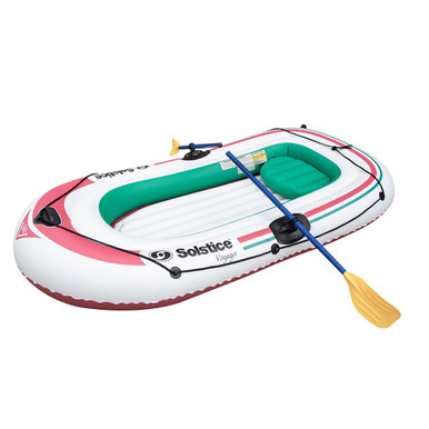 Solstice Watersports Voyager 3-Person Inflatable Boat Kit w/Oars & Pump ...