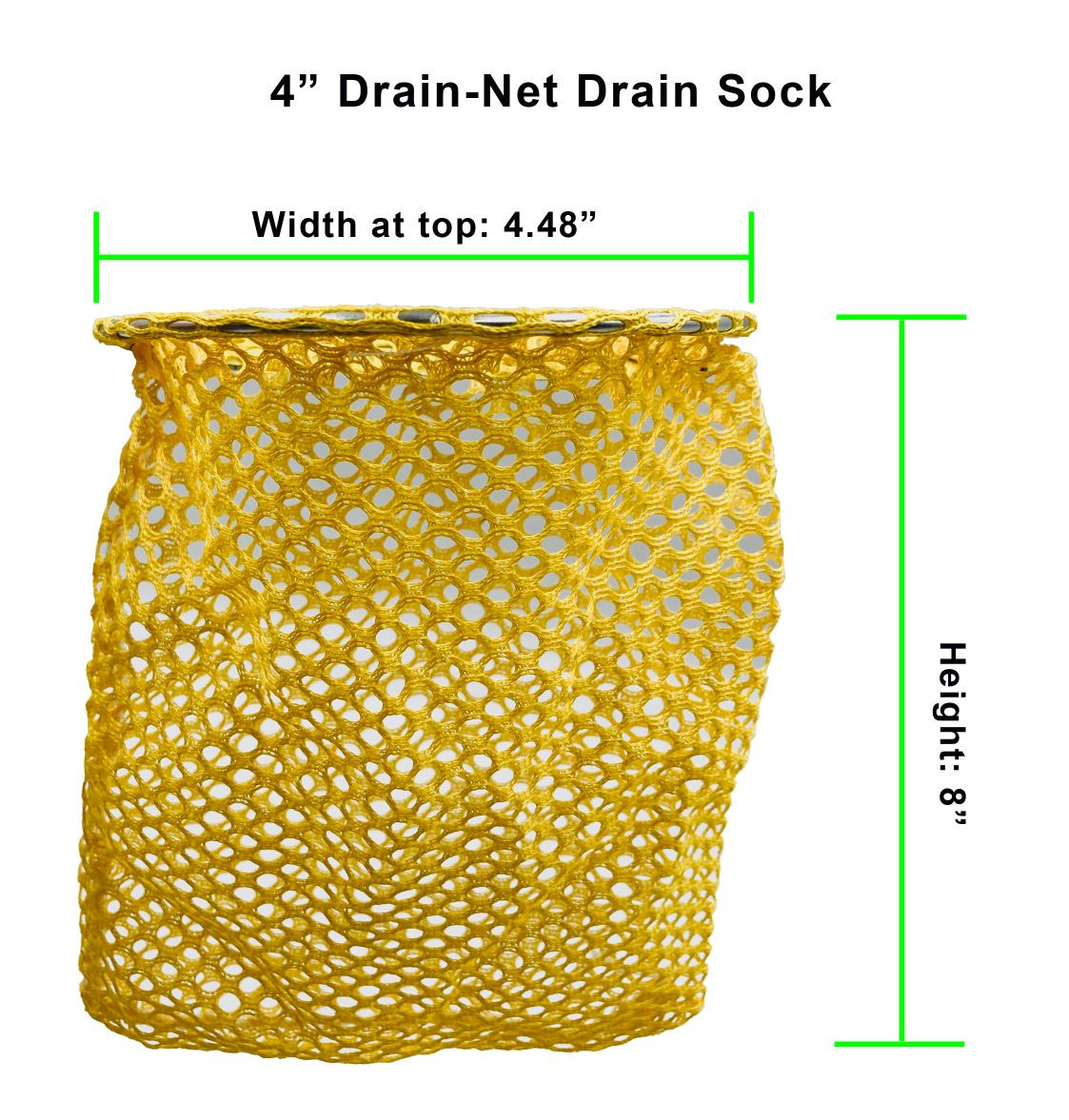 4" Yellow Flexible Drain Sock for commercial kitchens FRANKLIN - 561397