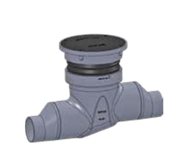 Low Profile Sample Port with 4" inlet and outlet - Drain-Net Technologies