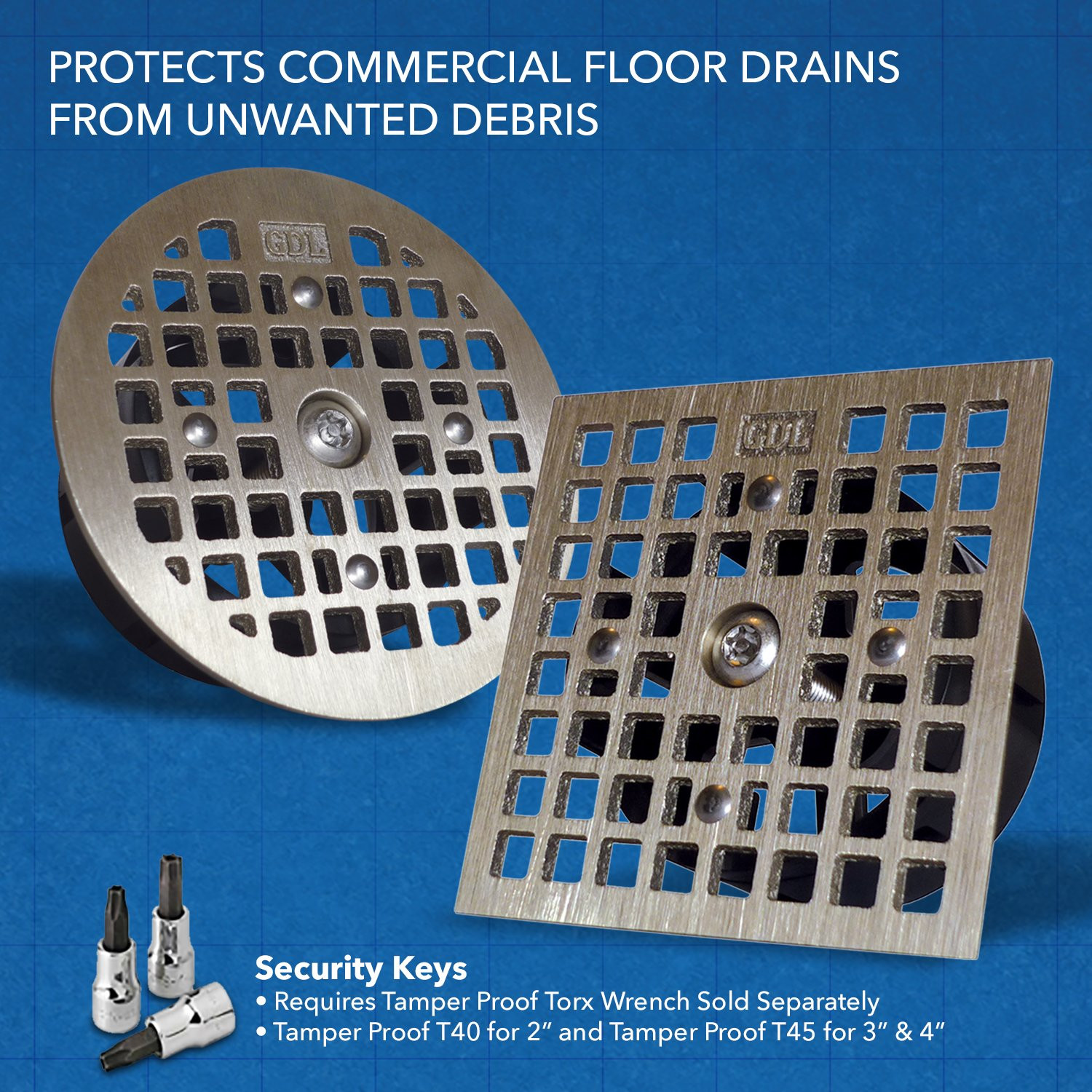 Guardian Floor Drain-Lock Square - Smith 4.57" Style - Drain-Net ...
