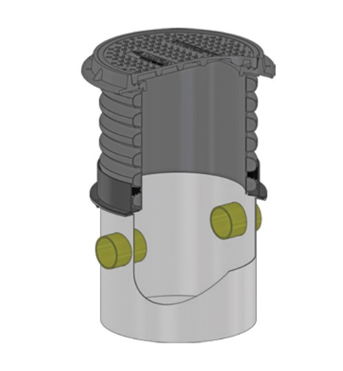 Below Ground Sample Port, H-20 traffic rated lid, no hub 4" inlet ...