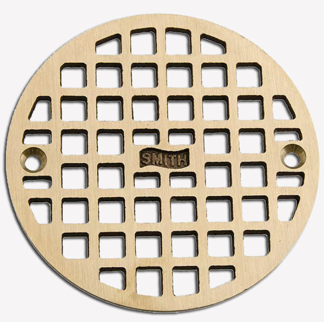 Smith 5" Round Drain Cover (4-3/4" actual) Polished Nickel Bronze Grate ...