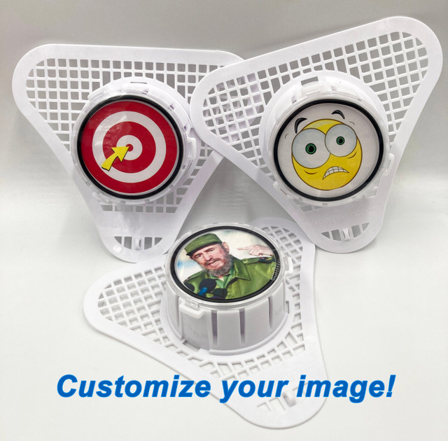 Personalized Urinal Screens - Upload your own image or logo! - Drain ...
