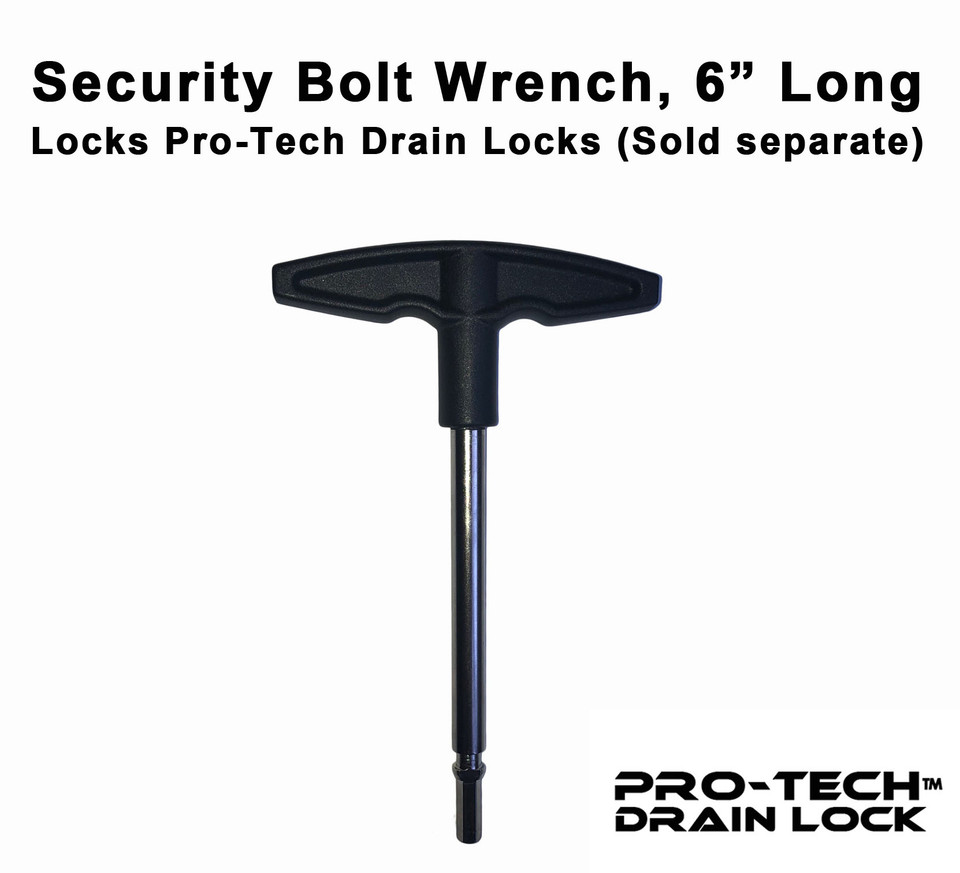 Pro-Tech Wrench for use with Security Bolt, 6" Long - Drain-Net ...