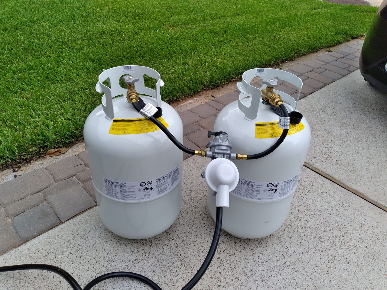 Propane (LPG) High Pressure Regulator Hose Dual Tank Series Kit With ...