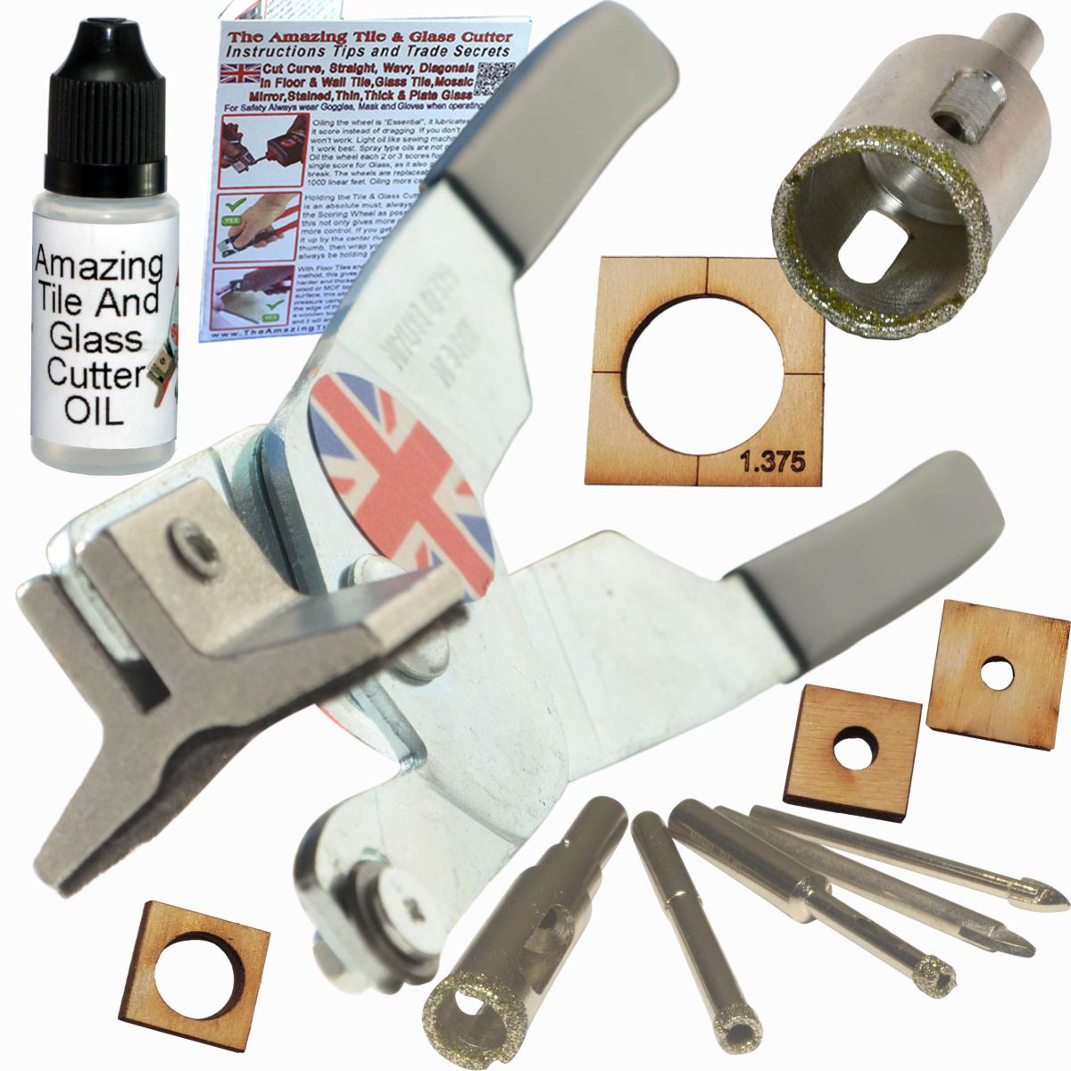 Glass Cutter Kit2 The Amazing Glass Cutter Made in UK Black