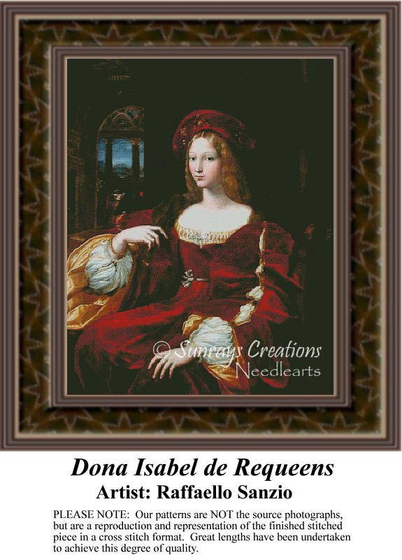 Women Cross Stitch Patterns | Dona Isabel de Requeens