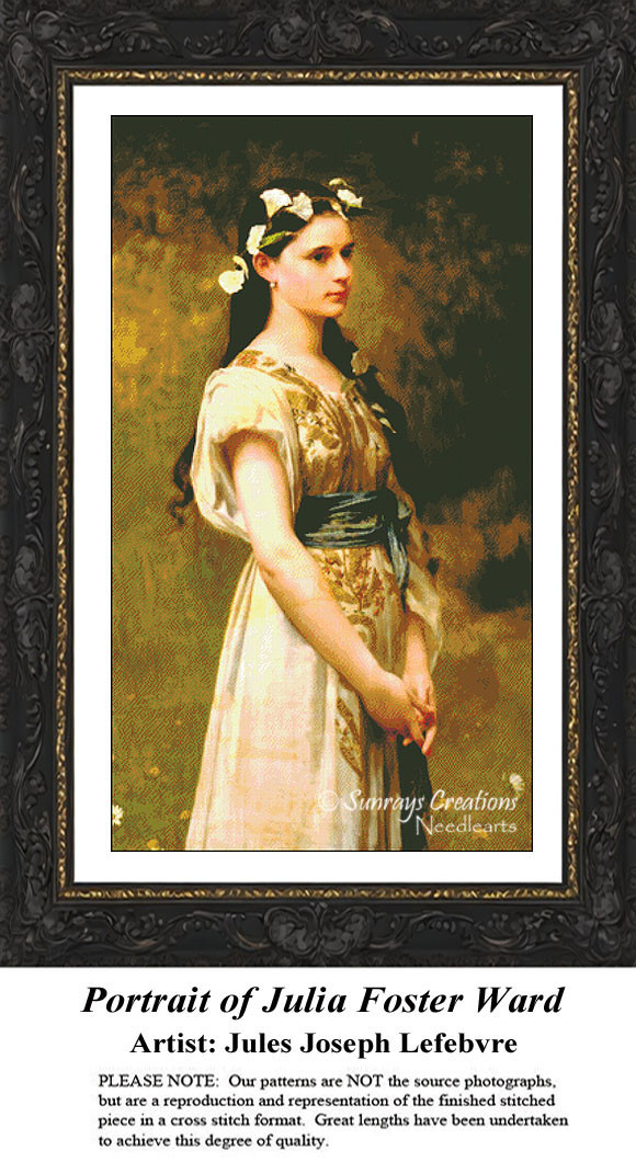 Women in Cross Stitch Patterns | Portrait of Julia Foster Ward