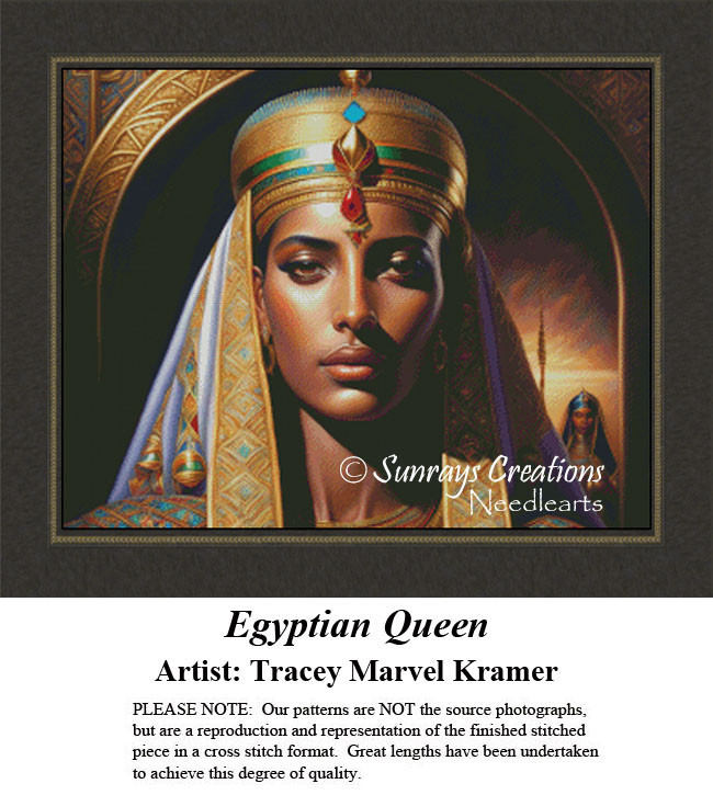 Royalty Cross Stitch Pattern | Egyptian Queen