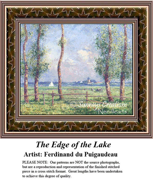 Fine Art Cross Stitch Pattern Nude In A Lake