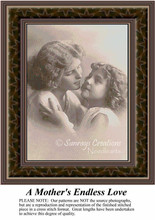 Sepia Cross Stitch Pattern | A Mother's Endless Love
