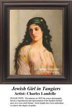 Women in Cross Stitch Patterns | Jewish Girl in Tangiers
