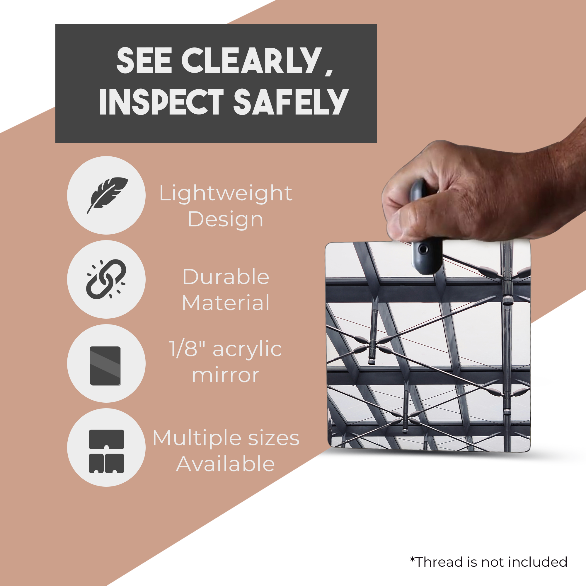Replacement Inspection Mirror | Heavy Duty Supplies