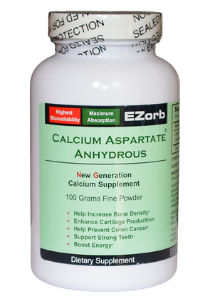 Elixir Industry EZorb Calcium Aspartate Anhydrous (100 G Powder)